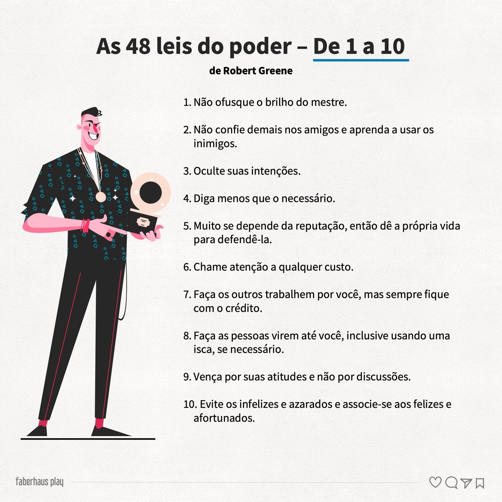 As 48 leis do poder: Reflexões sobre inteligência política – Faberhaus Play